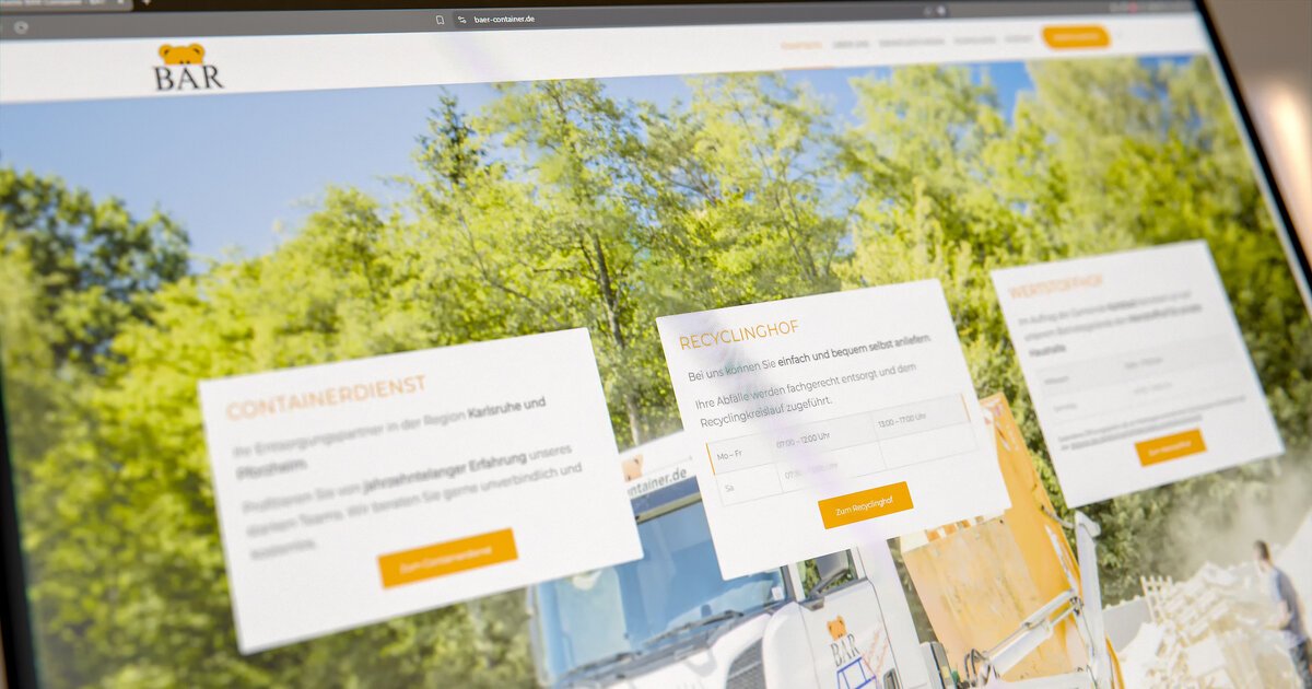 Web - New website for BÄR Containerdienst GmbH » Thinking digitally about waste disposal ...